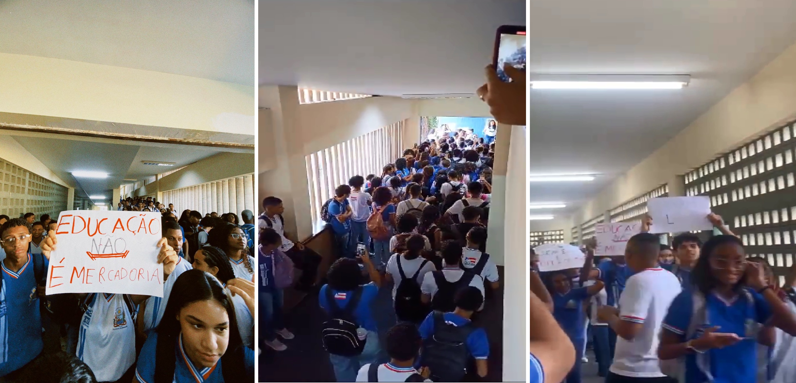 Alunos do Thales de Azevedo protestam contra precarização do ensino e ...