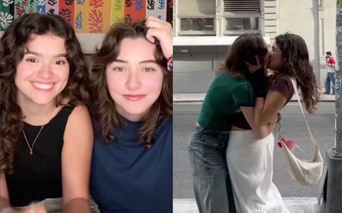 Filha de Sandra Annenberg assume namorada com beijão no meio da rua ...