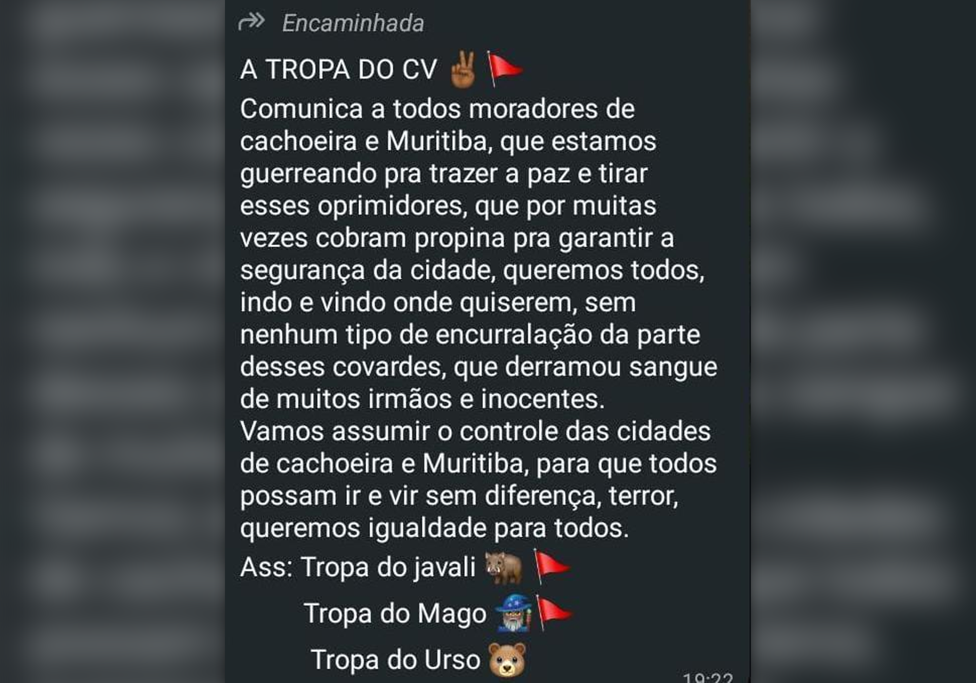 Extermínio de 'opressores': 'Tropa do CV' quer tomar Cachoeira e Muritiba | Jornal Correio